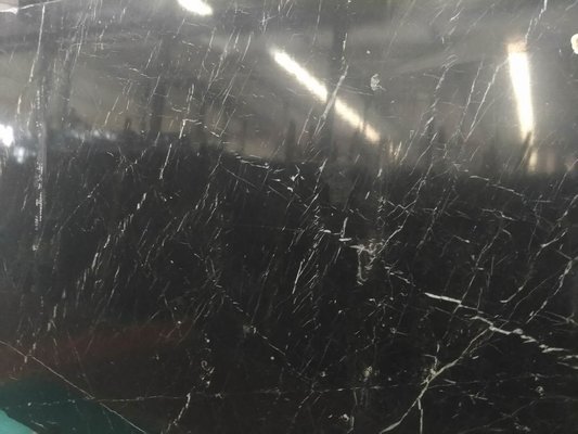 24X12 Black Marquina Marble Stone With Honed Surface OEM Service