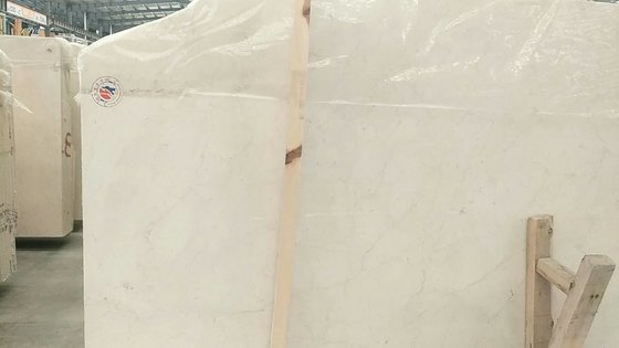 Crema Marfil Marble Slab Countertops , Carrara Marble Bathroom Countertop
