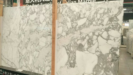 Arabescato Calacatta Marble Kitchen Countertops Customized Shape