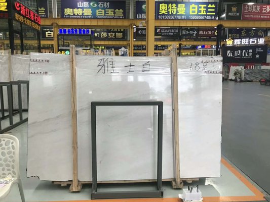 White Marble Bathroom Countertops Low Radiation Stone Material