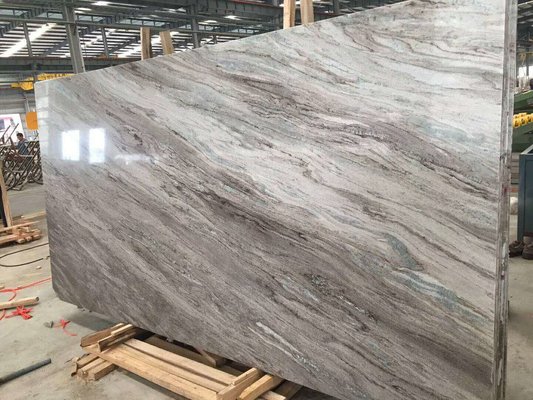 Italy Brown Marble Slab Countertops Low Radiation Stone Material