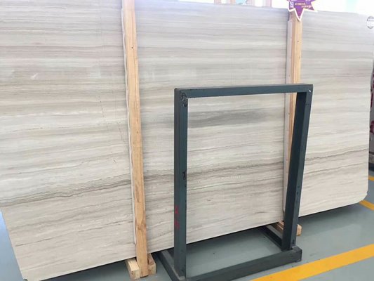 Indoor Wooden White Marble Stone With Bevelled Edge Finished