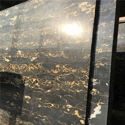 Portoro Gold Marble Stone Slab , Italian Marble Slab CE Certification