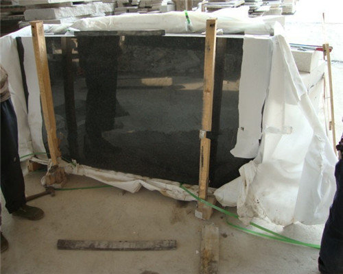 Ultra Large Natural Black Granite Floor Tiles Customized Dimension