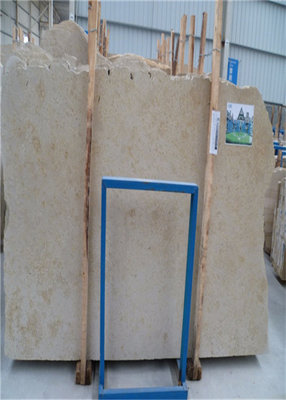 Beige Natural Marble Flooring For Dry Wall Project CE Certification