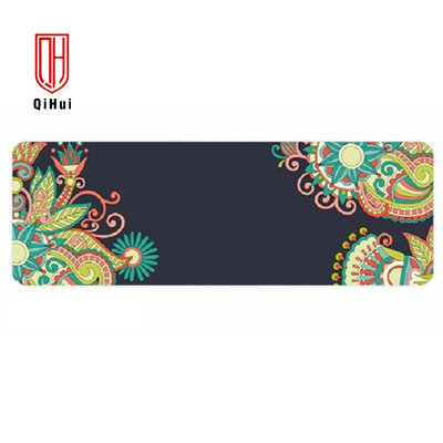 Suede yoga mat rubber flannel printed yoga mat