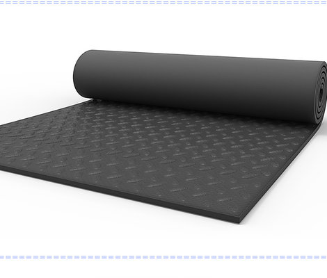 Black Treadmill / Gym Yoga Mat MAX Width1400mm Personal Fitness Equipment