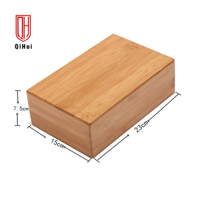 Portable Yoga Block Brick Nature Bamboo Material Breath Control Easy To Clean