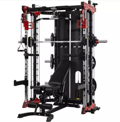 Squat Rack Bodybuilding Equipment For Home , Adjustable Bench Bodybuilding Smith Machine