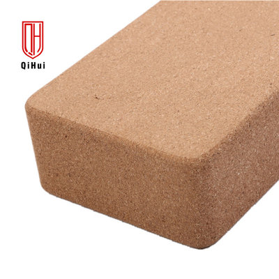 Sport Tool Yoga Block Cork For Gym , Yellow Stretching With Yoga Blocks
