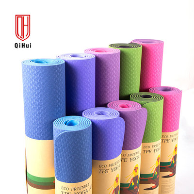 Eco Friendly Anti Slip Thick 8mm Tpe Yoga Mat Tear Resistant