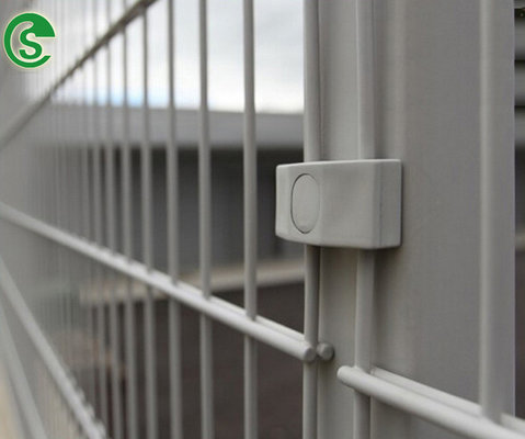 8ft decorative green vinyl coated double wire mesh fence for bouday wall