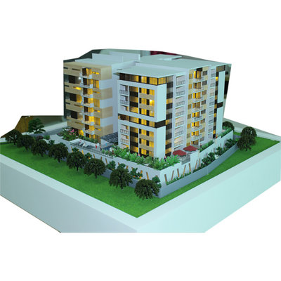 3d physical property architectural scale building models with led light