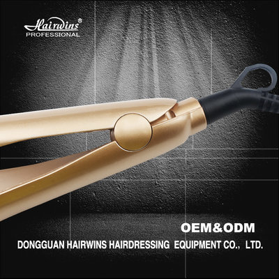 new 2 in 1 hair straightener Gold-plated titanium custom flat irons with private label
