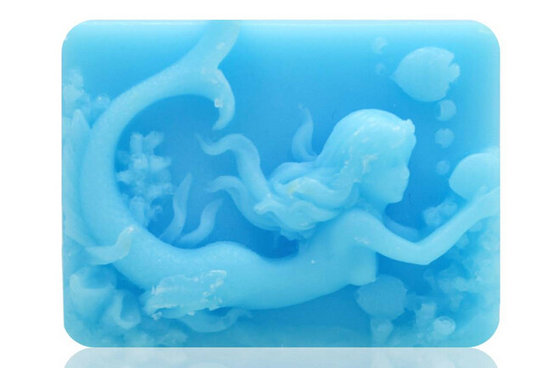 OEM Embossment Picture Art Cartoon Bath Toilet Fancy Soap Blue