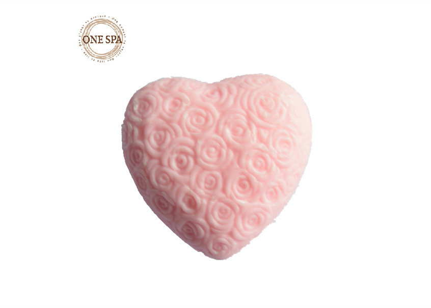 Pink Herbal Handmade Glycerin Rose Organic Natural Soaps Heart Shape