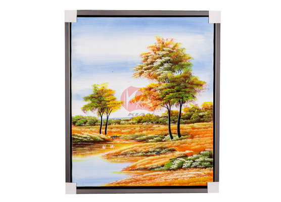 Home Decor Wall Art Pictures Autumn Landscape Oil Painting Village Scenery Hand Painted
