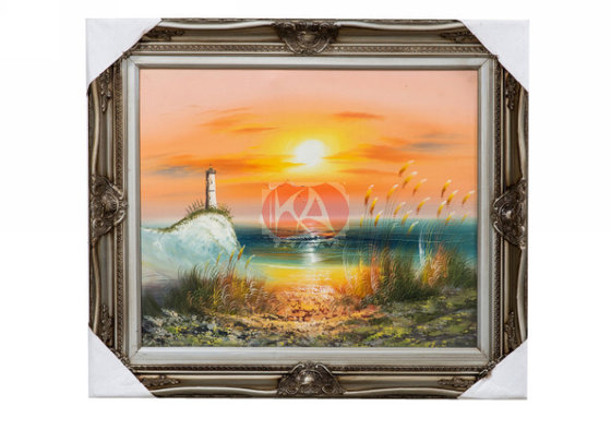 Mountain River Grass Decorative Natural Landscape Oil Painting for Family Bedroom
