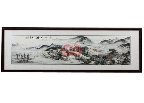 Traditional Ancient Calligraphy Chinese Ink Painting with wood Frame