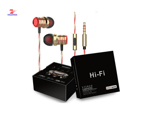 Impedance 16Ω with Metal Mircophone TPE Material HZD1811E and ring off  playing  stop and  volume control earphone supplier