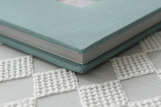 Customized 10 x 16 Fabric Covered Photo Album For Engagement / Birthday