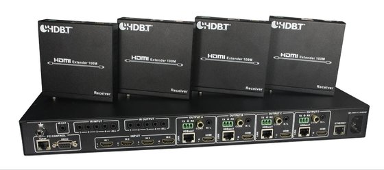IR Wireless Remote 4K HDBaseT Matrix Switch With Windows Based GUI Control