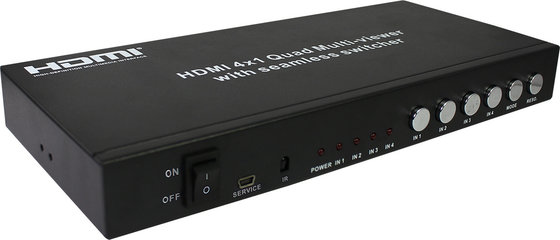 HDMI 4X1 Quad Multiviewer HDMI Switch Box , HDMI Seamless Switcher For Home Use