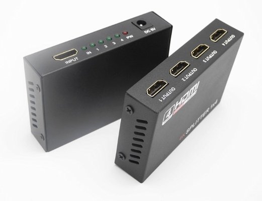1 In 4 Out Hdmi Powered Splitter Compliant , Hdmi Splitter Amplifier With 2.2 HDCP