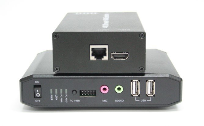 DVI Compliance Usb And Hdmi Extender Over Cat5 Cat6 With Power , Working Distance 100 Meter