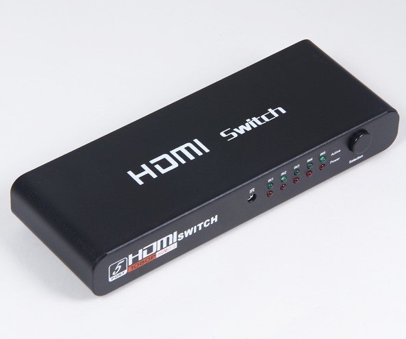 Custom Hdmi 5 Port Switch Box , 5 Way Hdmi Switch With Remote L20.5xW15xH5.7cm