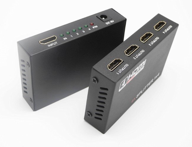 1 In 4 Out Hdmi Powered Splitter Compliant , Hdmi Splitter Amplifier With 2.2 HDCP