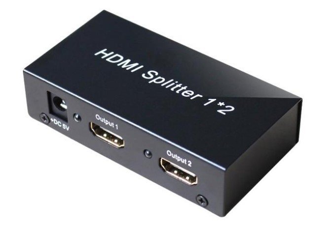 3D 4K UHD HDMI Signal Splitter Amplifier 1 In 2 Out For Dual Monitors