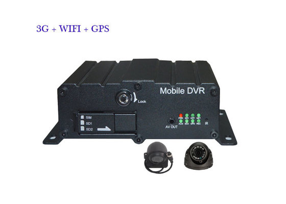 H.264 SD Card Vehicle 3G Mobile DVR Support Auto Data Overwrite With 4 Channel Video Input