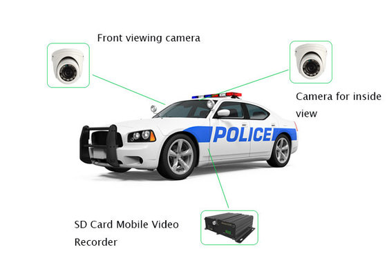 720P Real Time Monitor SD Card Mobile DVR 4 Channel Mobile Dvr For Vehicles