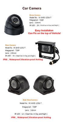 256GB 4 Channel Mobile DVR Camera Systems With 7 Inch 9 Inch 10 Inch Monitor
