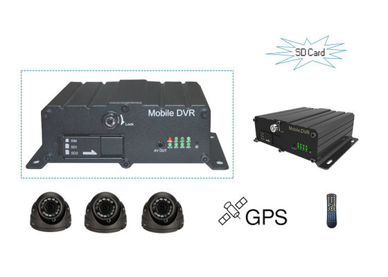 Real Time Monitor SD Card Mobile DVR 4 Channel vehicle DVR With 2 SD Card Slots