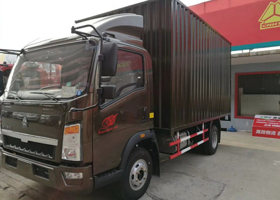 caminhão diesel da caixa de 4x2 115 HP, direção de Van Caixa Caminhão LHD da carga baixa de rodas de 3800mm
