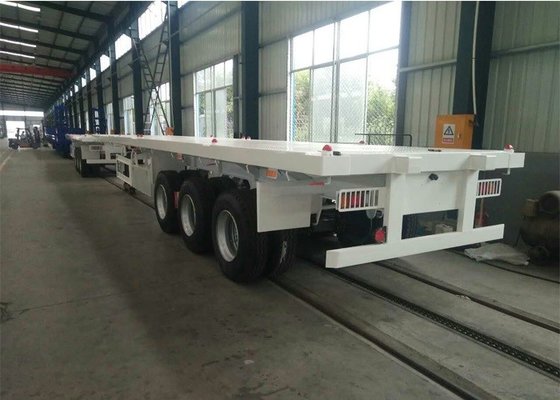 Rimorchio a base piatta pesante dei semi, struttura del rimorchio dei semi del carico delle gambe di sostegno 28T forte