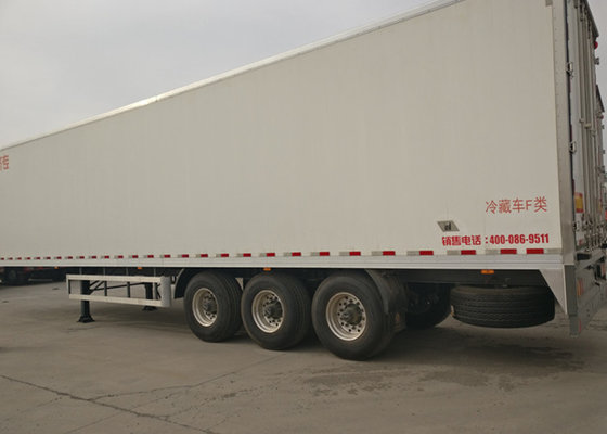 Tri transporte semi refrigerado do alimento de mar dos eixos 88CBM Reboque Van Reboque Para