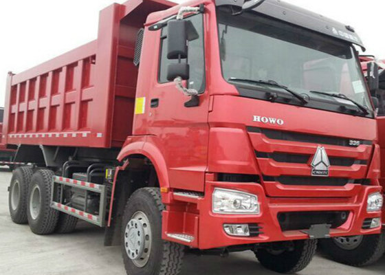 caminhão basculante pesado vermelho de 40t SINOTRUK HOWO com 336hp padrão de emissão do euro ii