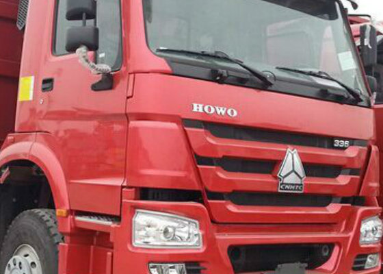 caminhão basculante pesado vermelho de 40t SINOTRUK HOWO com 336hp padrão de emissão do euro ii