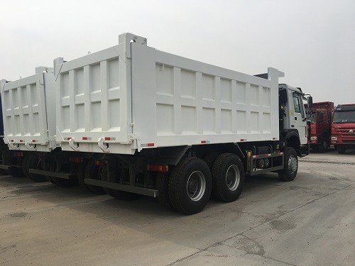 Caminhão basculante pesado branco com 336hp padrão de emissão do Euro Ii toda a movimentação da roda