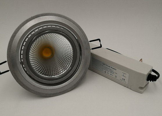 45w Gimbal Led Downlight Warm White Chip On Board 3000K Al Housing Recessed In Ceiling