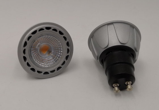 350lm 4 watt Gu10 Base Led Spotlight 35w Equivalent Silver Paiting 4000k For Accent Task Lighting