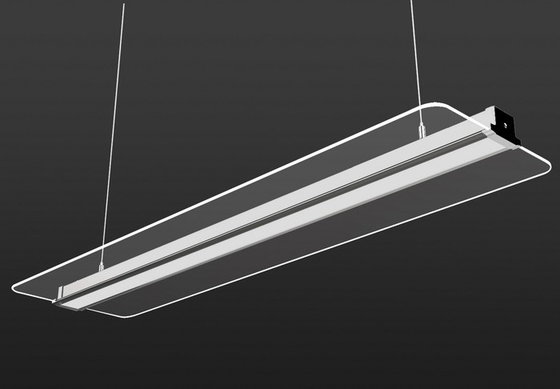 40W 300x1200x45mm Large Led Light Panel Transparent Pendant Light For Living Room / Kitchen Lighting