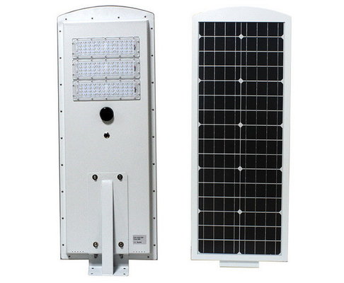 6000K Outdoor LED Street Light 50w Integrated Street Light Wigh 60w Mono Solar Panel