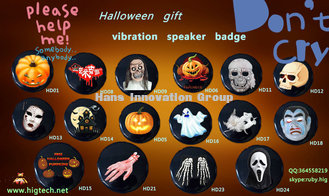 China Halloween Promotional Speaker Badge supplier
