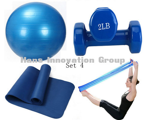 Yoga package with Yoga ball &amp; Yoga mat &amp; Yoga dumbbell &amp; Yoga pull belts supplier