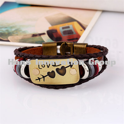 Top sale good quality wide alloy braided bracelet wholesale supplier