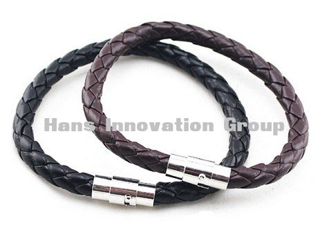 wholesale fashion mens bulk pu leather bracelet for men supplier